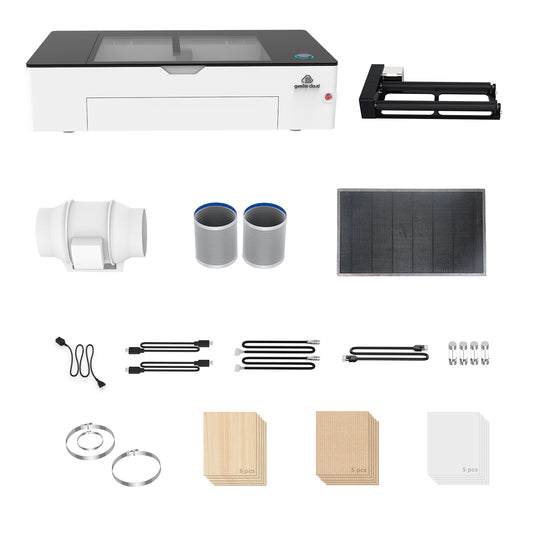 Gweike Cloud Laser Cutter & Engraver with Rotary CO2 (50W) Pro II ...
