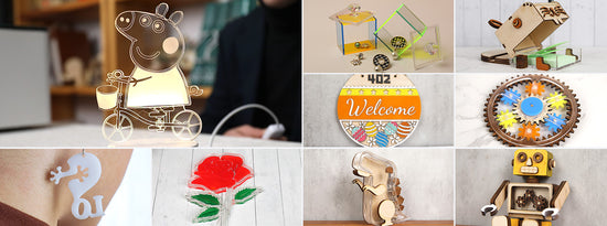 Gweike Cloud Laser Cutter & Engraver with Rotary CO2 (50W) Pro II ...